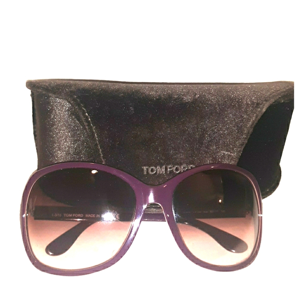 Tom Ford Purple Frame "Sheila" Gradient Sunglasses - Gem